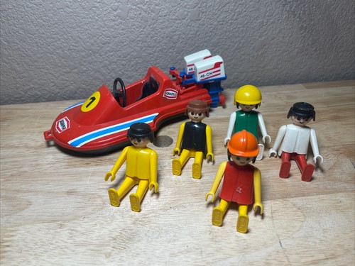 1979 Speed Boat and Motor - Playmobil Vintage W/ 5 1974 Figures | eBay