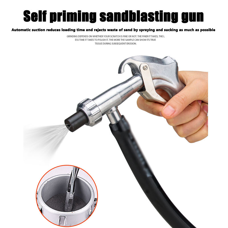 Adjust Air Sandblasting Gun Hand Held Sand Blaster Shot Blasting Tool ...