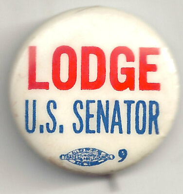 Henry Cabot LODGE Jr. U.S. Senator Pin! Massachusetts | eBay