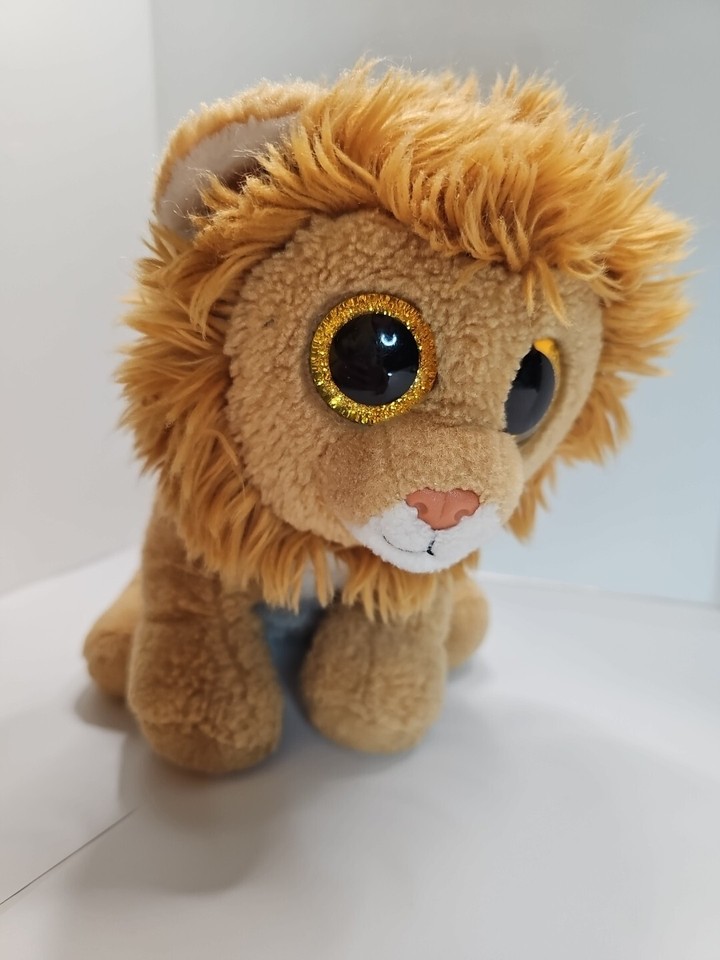 ty Louie Beanie Boos Big Eyes Lion 11" Stuffed Animal Plush Toy | eBay