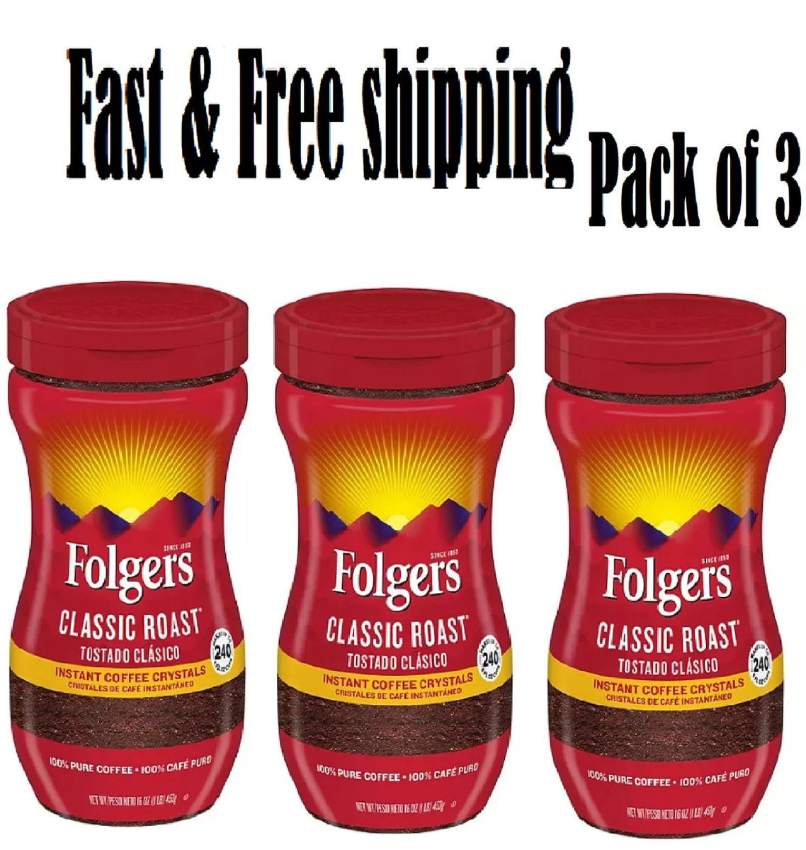 Folgers Instant Coffee Crystals