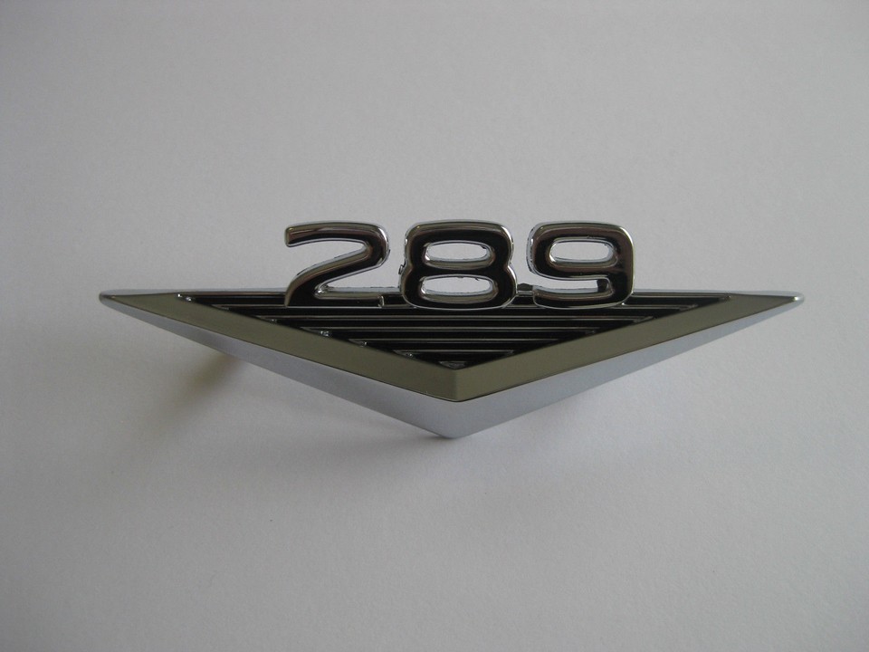 CHROME 289 FORD GUARD BADGE NEW 65 66 MUSTANG FALCON FAIRLANE XM XP XL ...