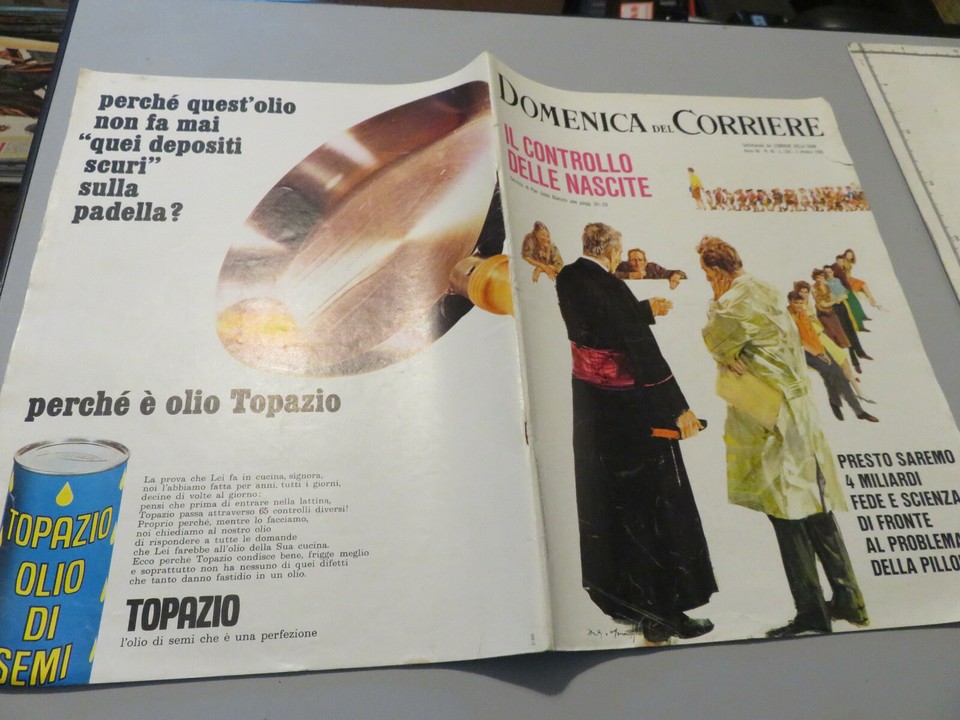 La Domenica Del Corriere October 2, 1966 - Birth Control Etc... | eBay UK