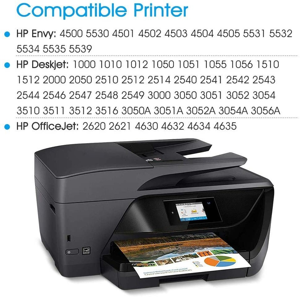 61XL Black Ink For HP Officejet 4630 4632 4634 4635 2620 Deskjet 1000 ...