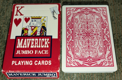 Vintage Hoyle Marverick Jumbo Face Red Playing Cards Deck No 1206 | eBay
