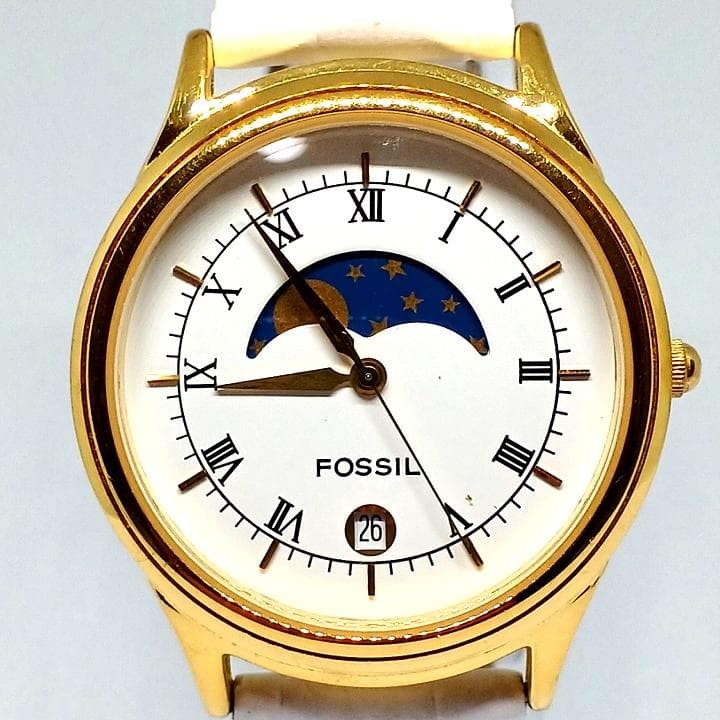 FOSSIL Moon Phase White Dial Men's Watch☆ | eBay UK