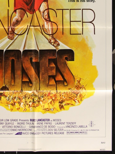 Moses (1976) - original movie poster - Burt Lancaster - biblical - TV ...