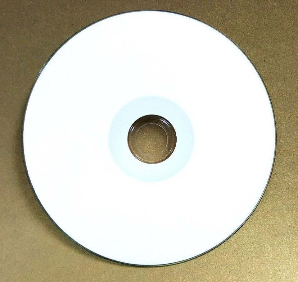 100 HP CD-R CDR White Inkjet Hub Printable Disc 700MB 80 Min Blank ...