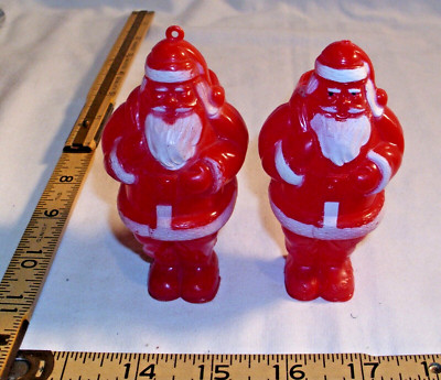 ROSBRO CHRISTMAS SANTA CLAUS STANDING PLASTIC CANDY CONTAINERS 1950s | eBay