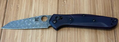 Benchmade 940 Osborne Chad Nichols Damascus Custom Purple Gersh Folding ...