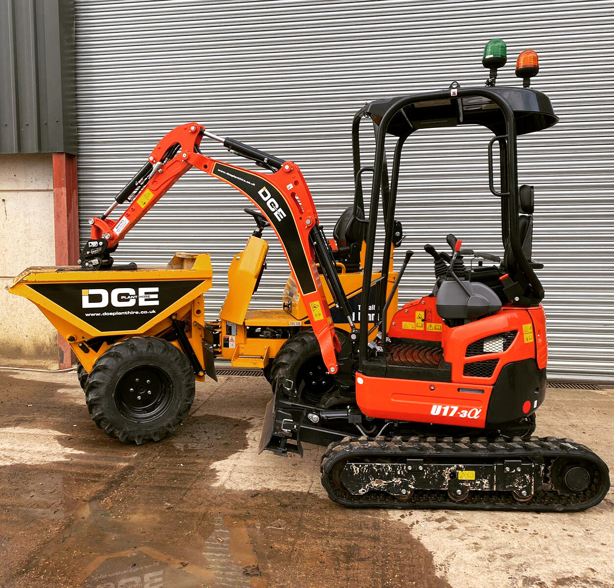 Mini Digger Hire Micro 1 Ton JCB Skip loader Tracked dumper High Tip ...