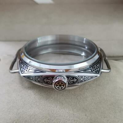 47mm carve pattern 604 watch case fit for ETA 6497 6498 ST3600/3621 ...
