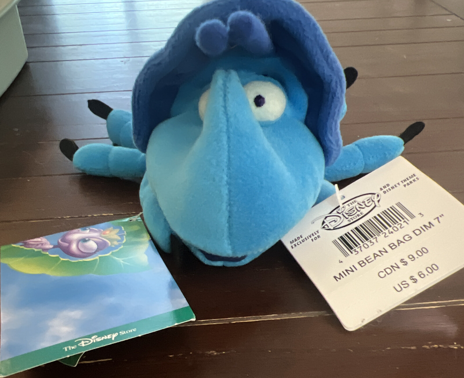 Dim a Bugs Life Plush 7in Bean Bag Disney Blue Beetle Stuffed Animal ...