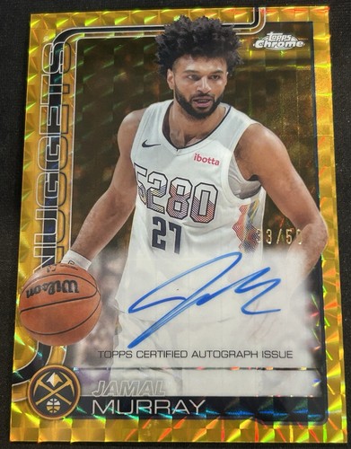 2025-26 Topps Chrome Jamal Murray Auto Geometric Gold Refractor 33/50 ...