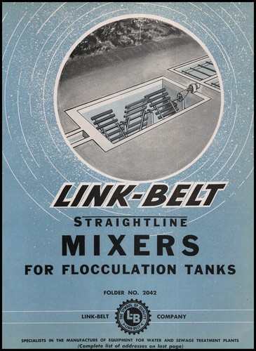 1942 Link Belt Co. Straightline Mixers For Flocculation Tanks Vintage ...