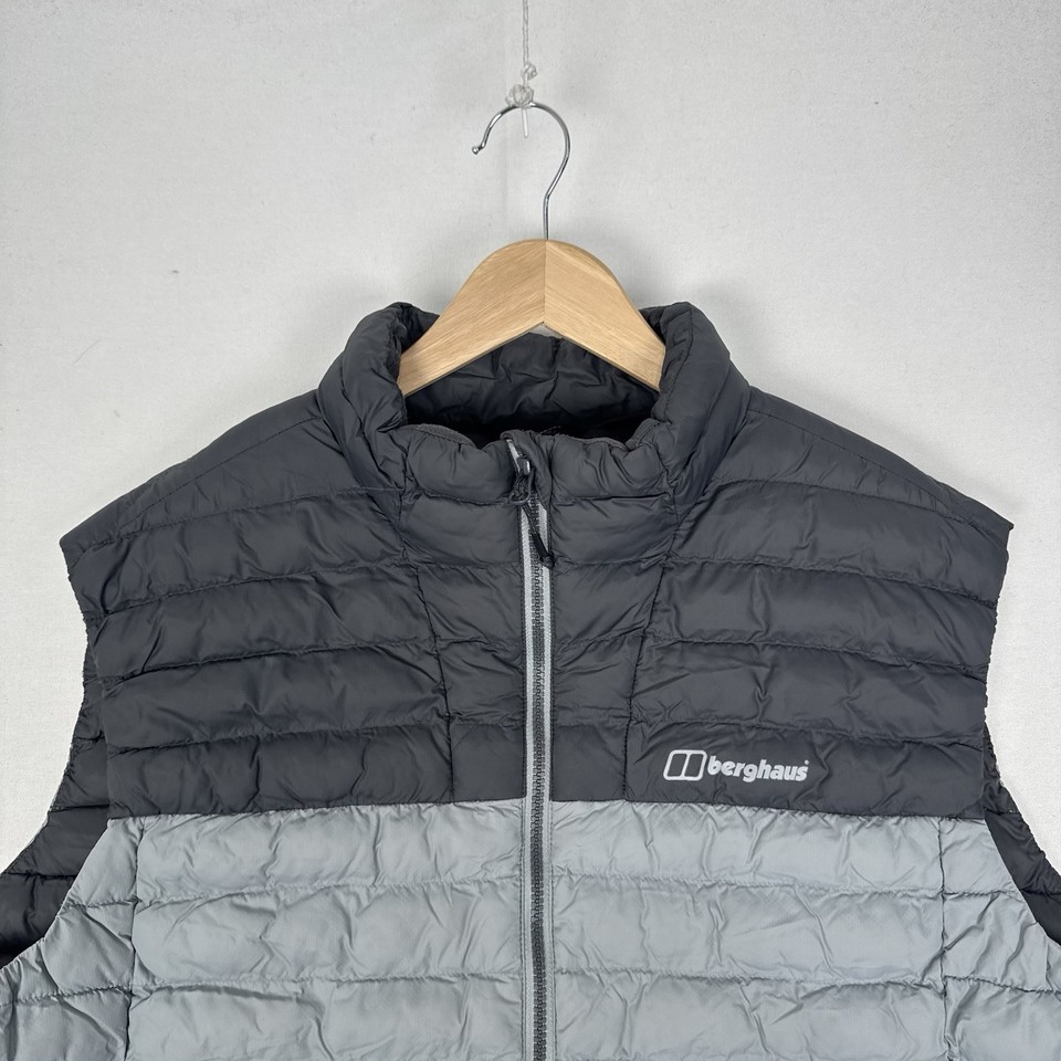 Berghaus Gilet Mens XXL Two Tone Grey Pertex Quantum Vest Jacket Full ...