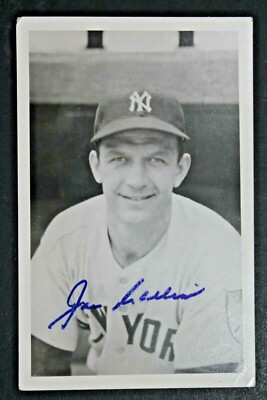 Joe Collins (d.1989) New York Yankees Signed Autographed 3x5 Postcard ...