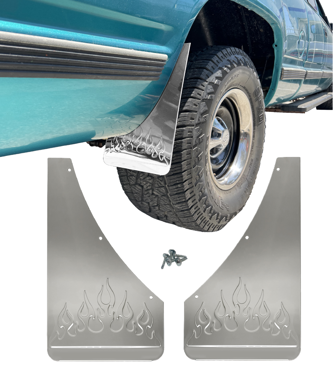 Stainless Steel Mud Flaps Universal Mud Flaps With Stainless Steel