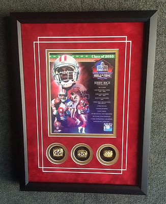Jerry Rice San Francisco 49ers Stat Mat w-Framed Commemorative Replica ...
