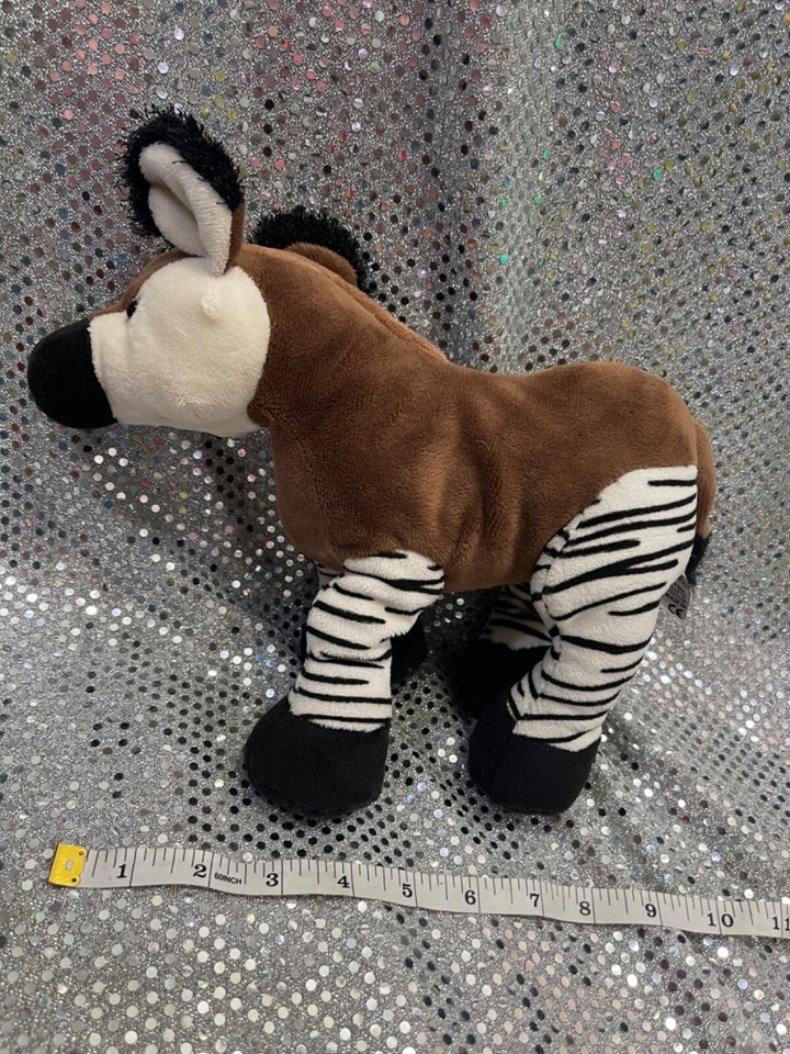 Webkinz Okapi Zebra Giraffe 8" Plush Safari No Code Ganz Stuffed Animal ...