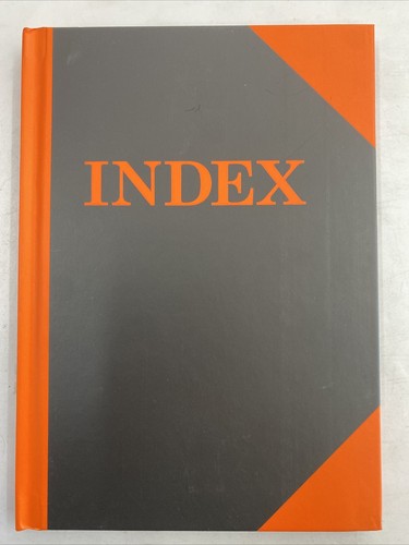 Cumberland A5 Index Book A-Z Ruled Black & Orange Hard Cover ...