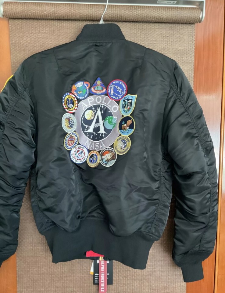 DISCONTINUED Alpha Industries men's ma-1 bomber jacket NASA Apollo ...
