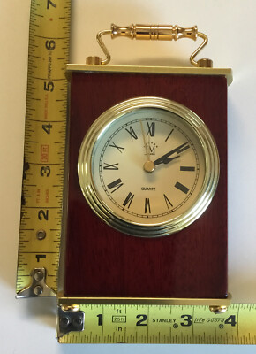 Jordan Mark Quartz Mahogany Desk Clock | eBay
