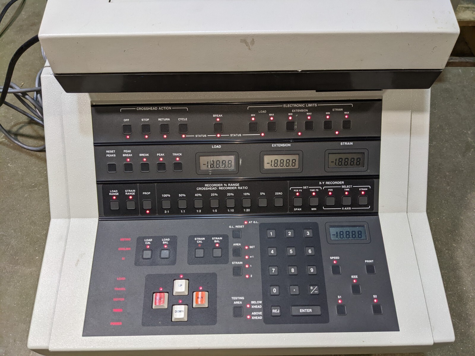 Instron 4201 Tensile Tester, Controller, Printer, 2518-807 100N Static ...