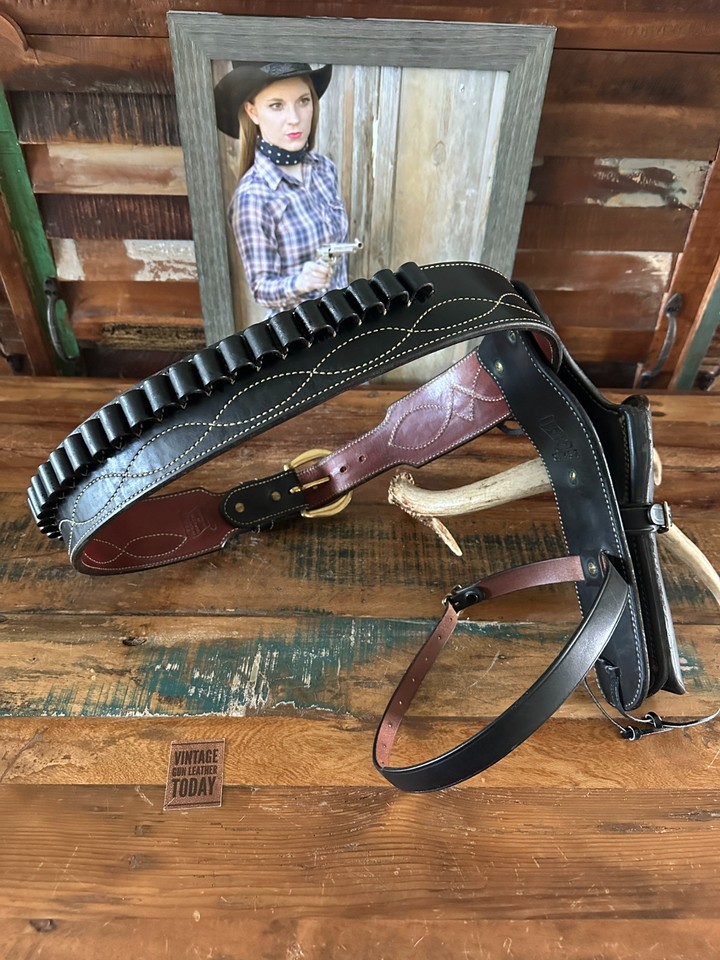 Alfonsos Leather Western Fast Draw Gun Belt Holster 45 LC For Colt SA ...