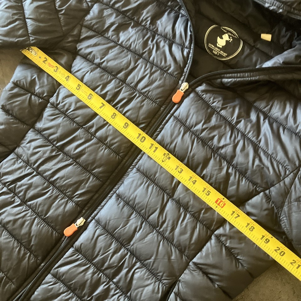 Save the Duck Jacket Womens Size 3 : M/L Navy Ultra Light Plumtech Hood ...