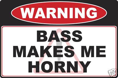 Bass Stereo Warning Decal Car Truck Audio Sticker Rap Subwoofer Window ...