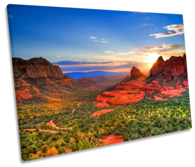 Red Rocks Landscape Arizona CANVAS WALL ART Print Picture | eBay UK