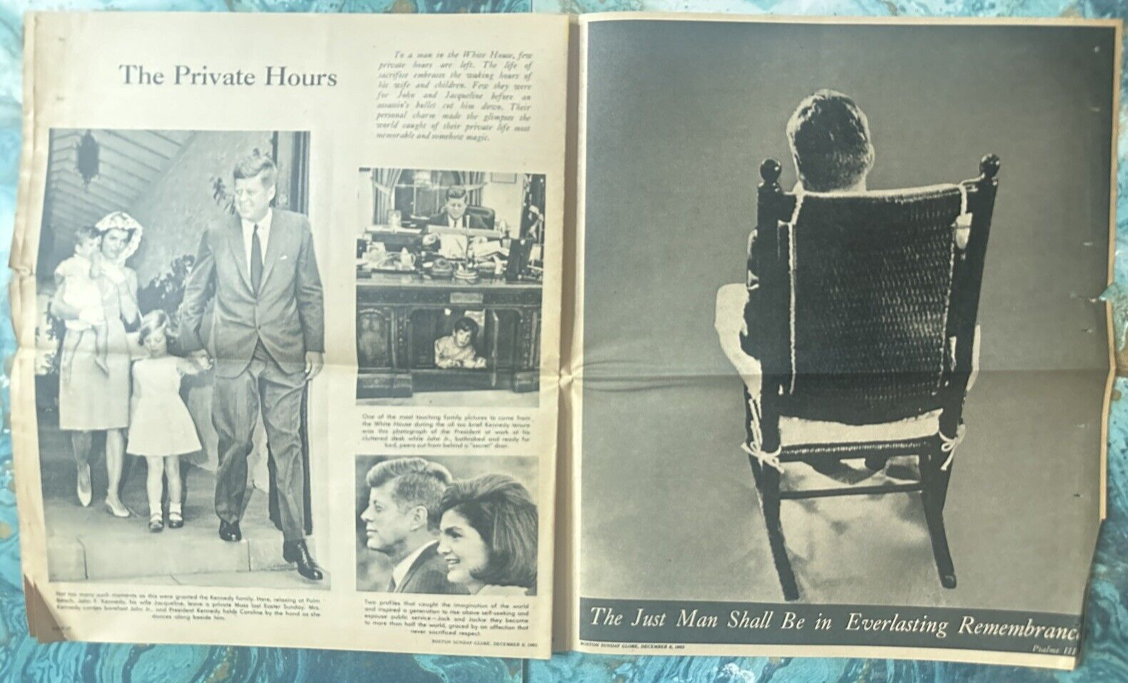 John F Kennedy Memorial Issue Boston Globe Dec 8 1963 + Newspaper ...