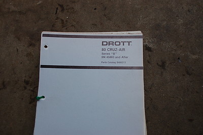 CASE DROTT 80 CRUZ AIR Excavator Crawler Trackhoe Part Manual book ...