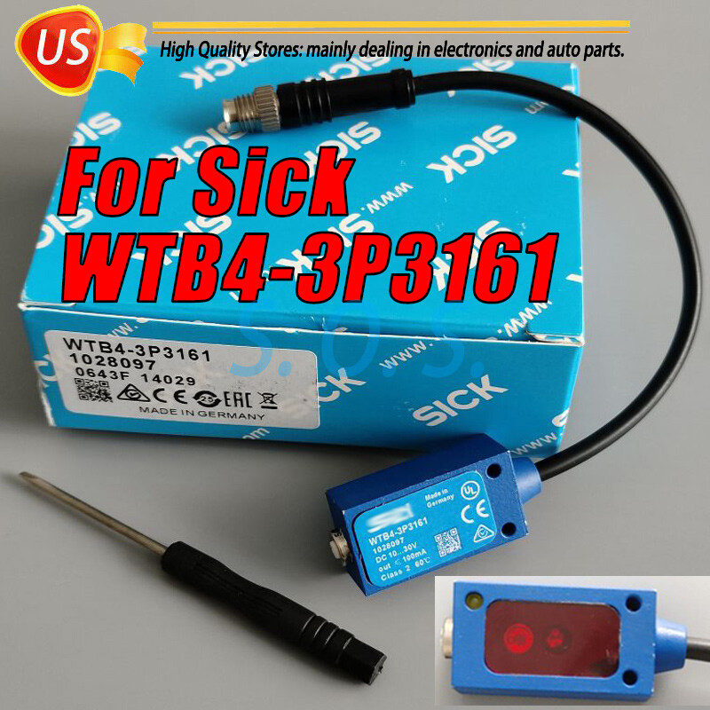 New For Sick WTB4-3P3161 Mini Photoelectric Sensor 10-30VDC 100mA PNP 3 ...