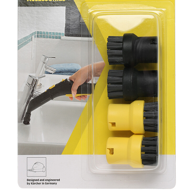 Karcher Steam Cleaner Karcher Round Nylon Bristle Brush Set (Pack Of 4 ...