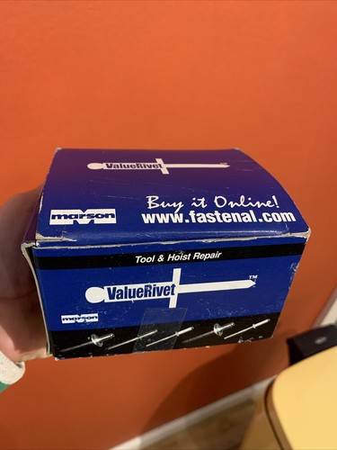 Fastenal Blind Pop Rivets 500 Count Box 1/8” Dia SSB4-6SV 5/16-3/8 ...