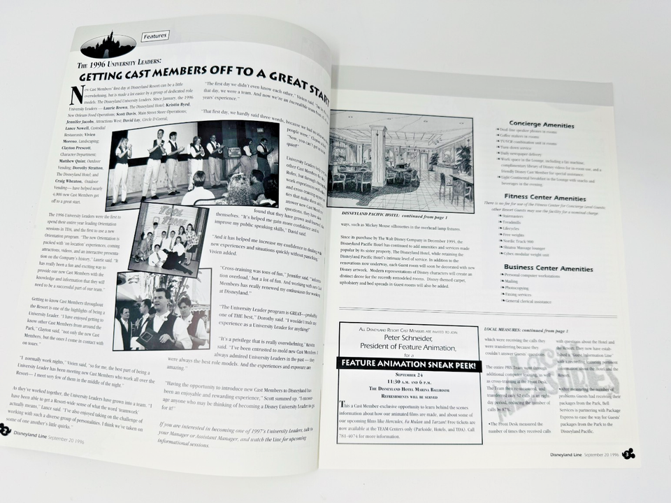 Disneyland Line Vol. 28 No. 38 Sept. 20, 1996 Cast Member News Pacific ...