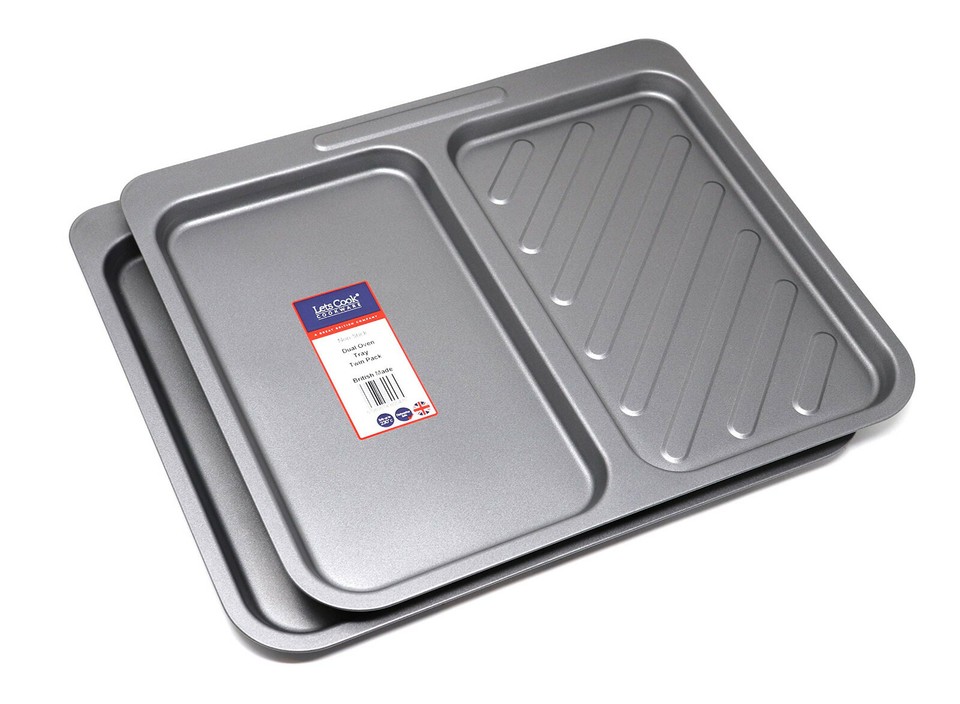 Dual Oven Tray Twin Pack, British Made with Teflon Non Stick | eBay UK