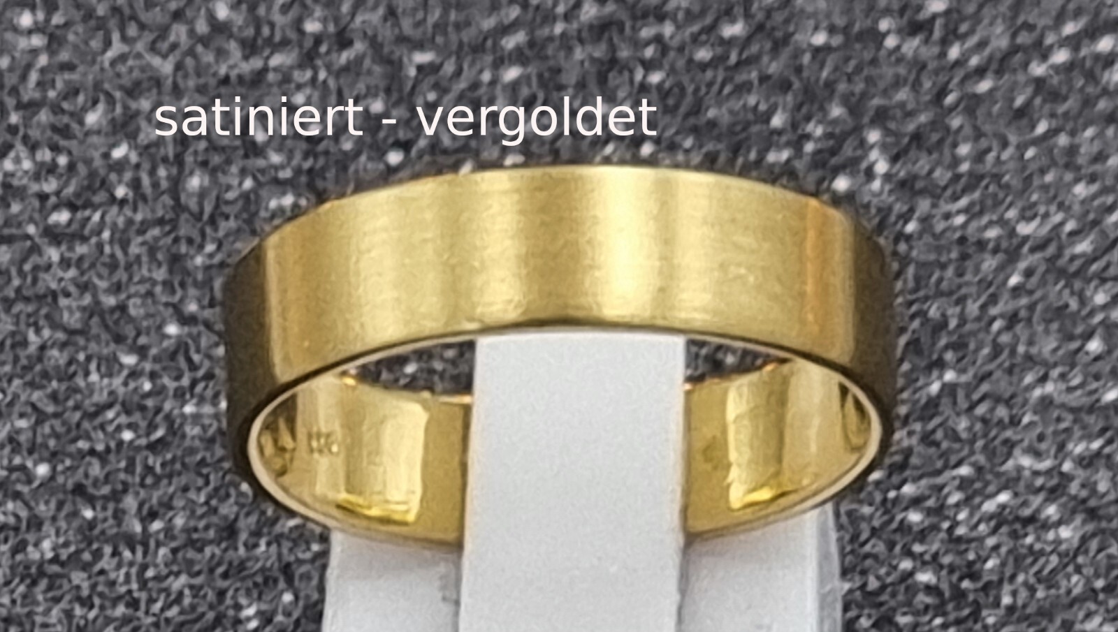 massiv Sterling Silber 925 Ring schlicht 5mm breit poliert, vergoldet ...