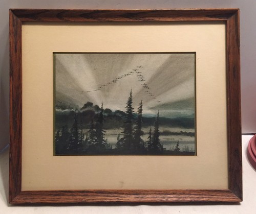 Michael Gress Colorado Artist Watercolor Painting "OVER THE PINES" 1975 ...