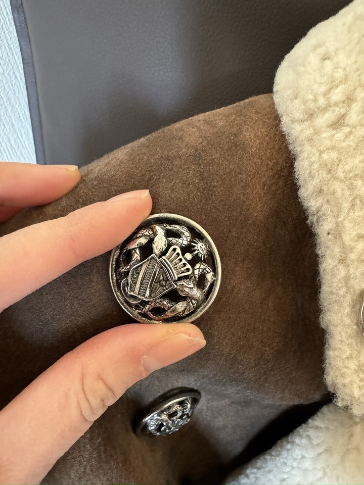 3,5k Gorgeous Authentic Balmain Buttons Shearling Leather Coat Jacket ...