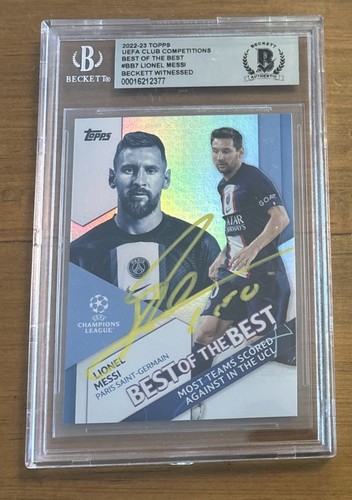 2022-23 Topps UEFA Club Competitions Beckett Witness Lionel Messi ...