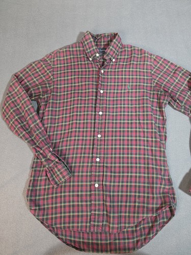 Polo Ralph Lauren Custom Fit Multi-Color Plaid Button Up Casual Shirt ...
