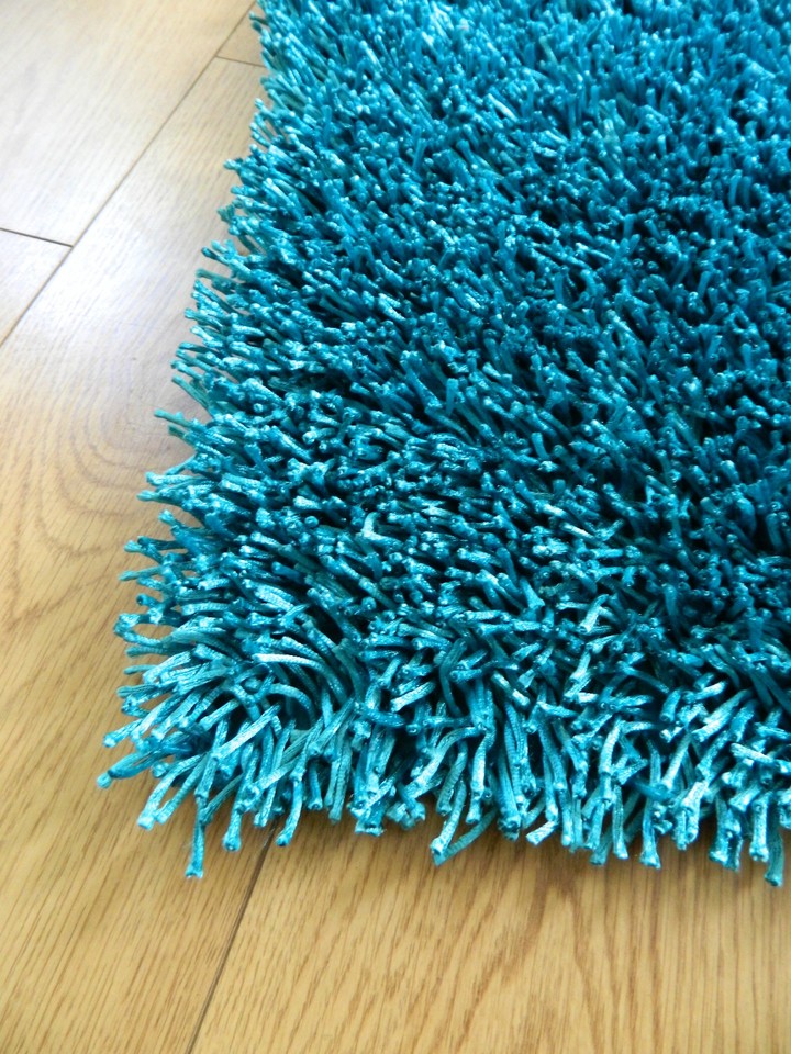 New Modern Colourful Silky Strands Spaghetti Shaggy Rug Runners | eBay