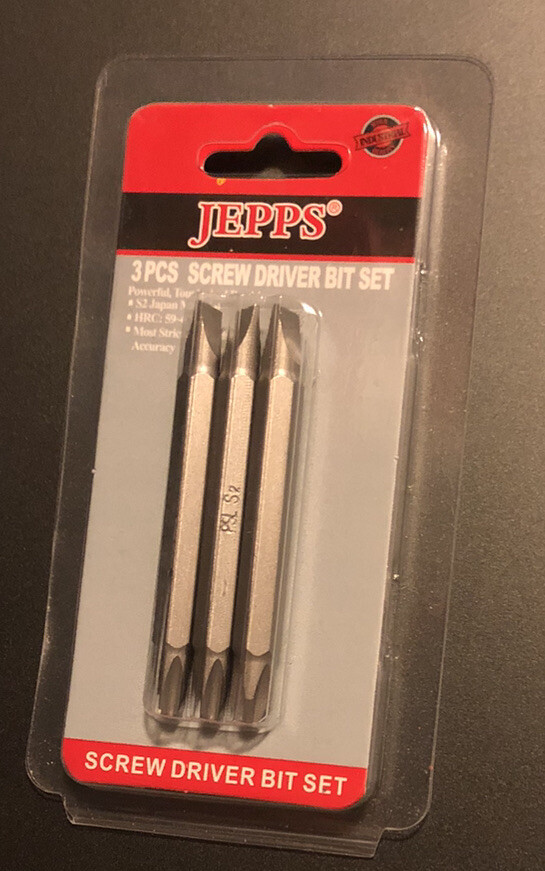 3PCS Screw Driver Bit Set Drill Tough Material Phillips Flathead Dual ...