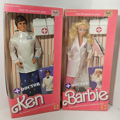 Excellent NIB Doctor Barbie & Doctor Ken Doll 1987 Vintage | eBay