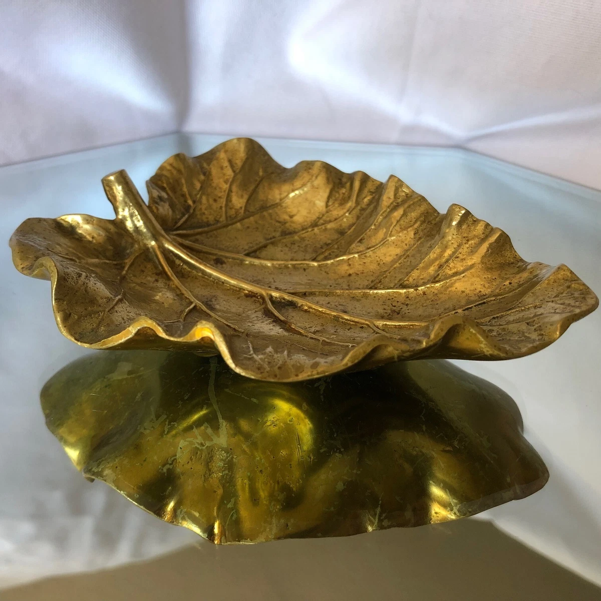 Brass Leaf Ashtray