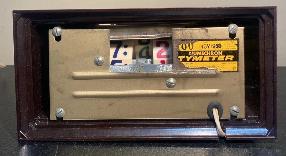 1958 ART DECO BAKELITE PENNWOOD NUMECHROM TYMETER FLIP ELECTRIC TV ...