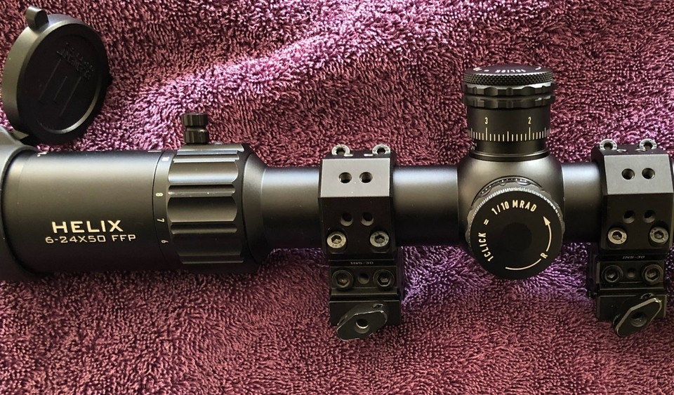 Element Helix Rifle Scope 6-24 x 50 FFP with Eagle Vision Adjustable ...
